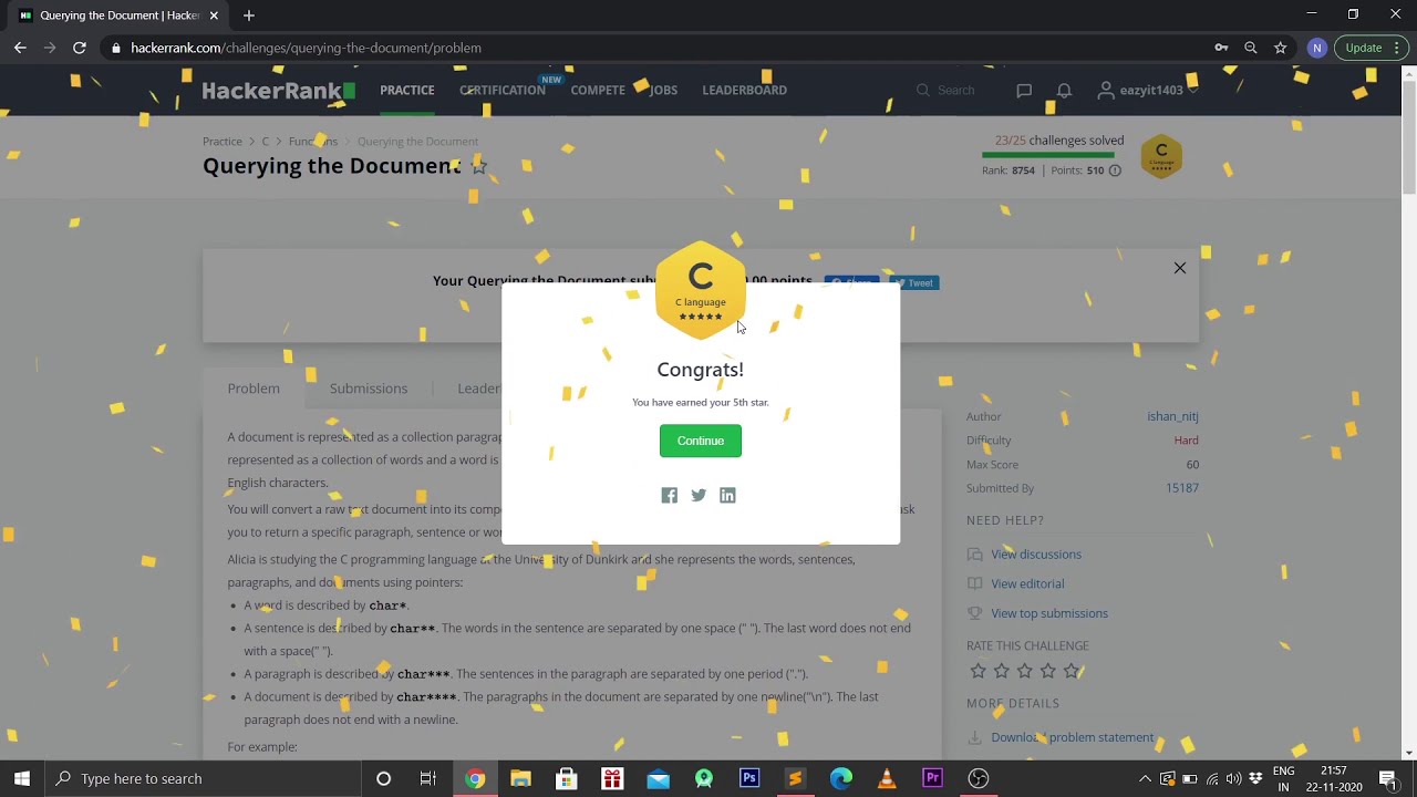 HackerRank C Solutions | Final Part| CODE WITH NM