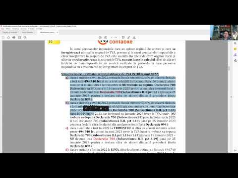 Modificarea vectorului fiscal 2023 + Declaratii de depus 2023
