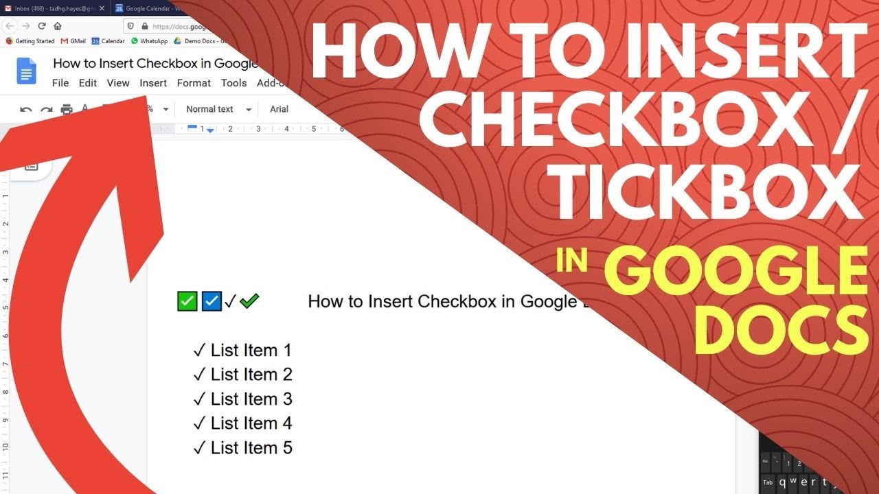 How to Insert a Checkbox in Google Docs