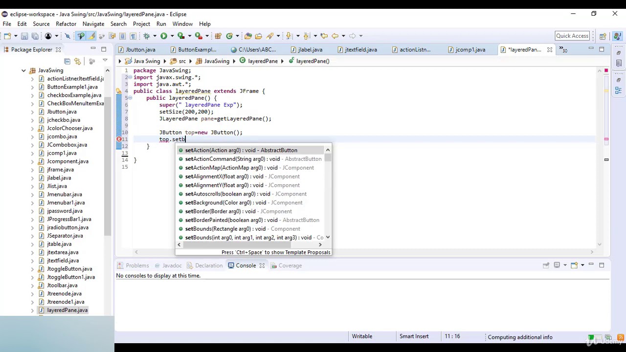 Java JLayeredPane || JLayeredPane in Java