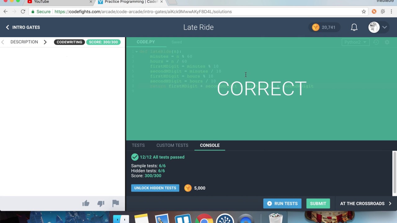 Late Ride - CodeFights - Python