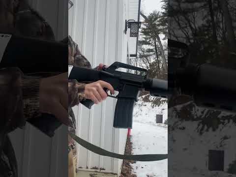 My custom spring M16 with a real Vietnam war sling! #airgun #gun #2024 #airsoft #airsoftnation