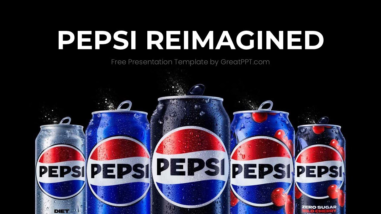 Free Pepsi Cola PowerPoint Template & Google Slides Theme by GreatPPT