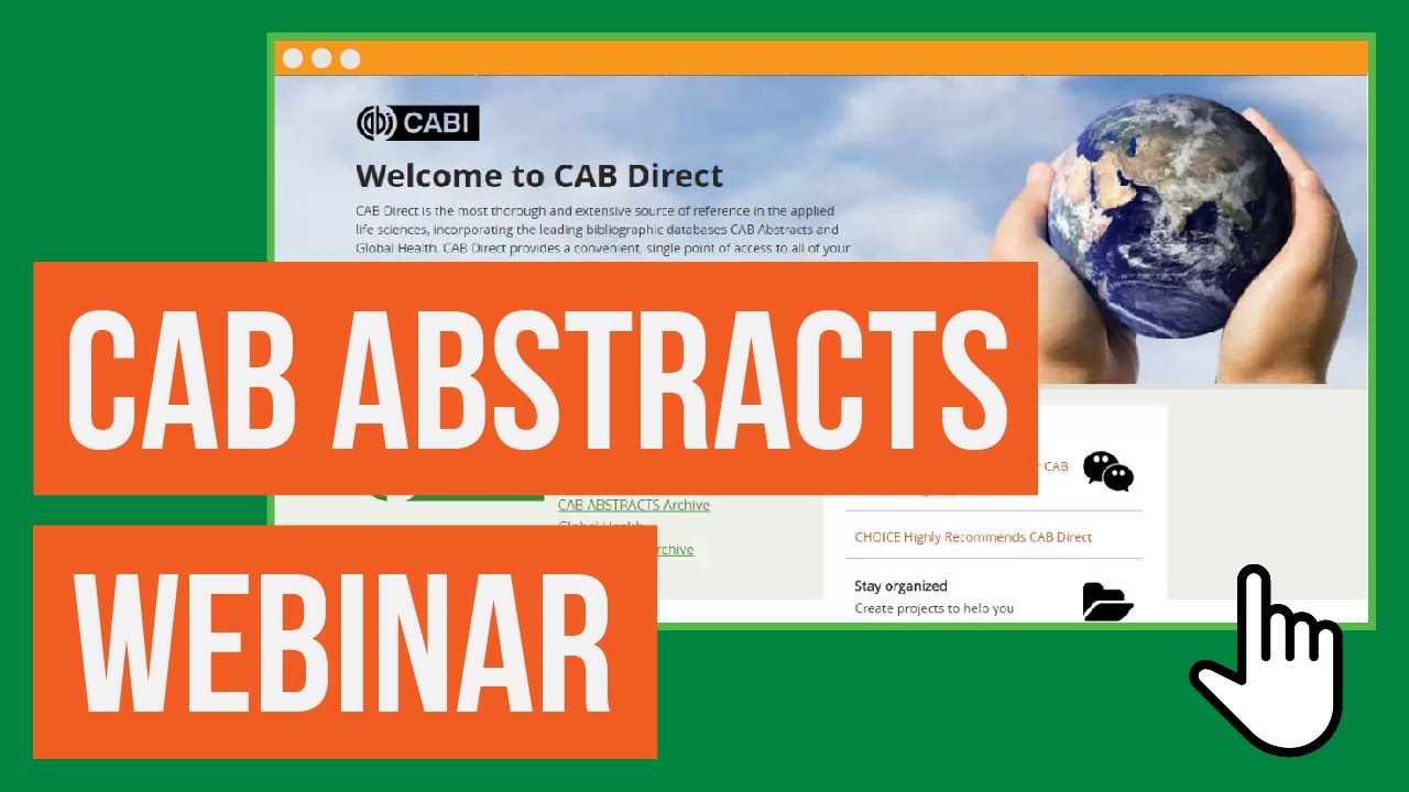 Webinar: CABI training for Research4Life users