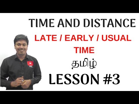 Time and Distance(TAMIL) _LESSON #3(Late/Early/Usual Time)