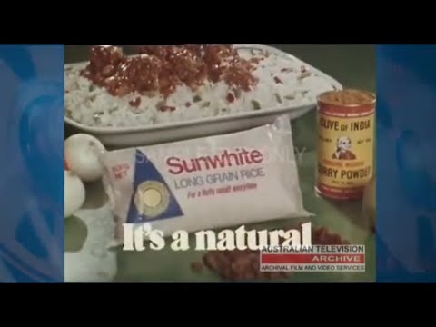 Sunwhite Rice & Clive of India Curry Powder - Classic Australian TV Commercial (1976)