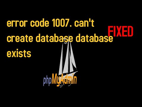 error code 1007. can't create database database exists
