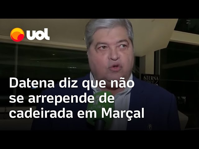Datena diz não se arrepender de cadeirada em Marçal: 'Claro que não'