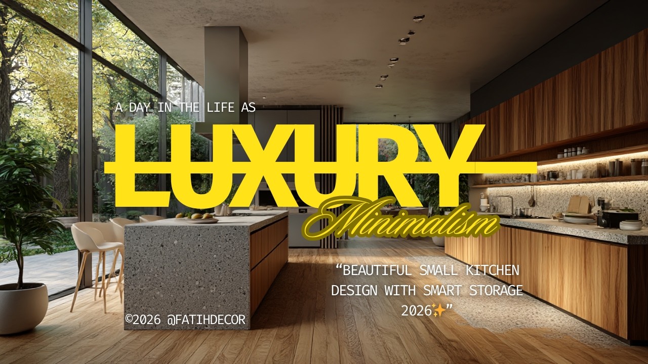 The Art of Luxury Minimalism | Beautiful Small Kitchen Design with Smart Storage 2026