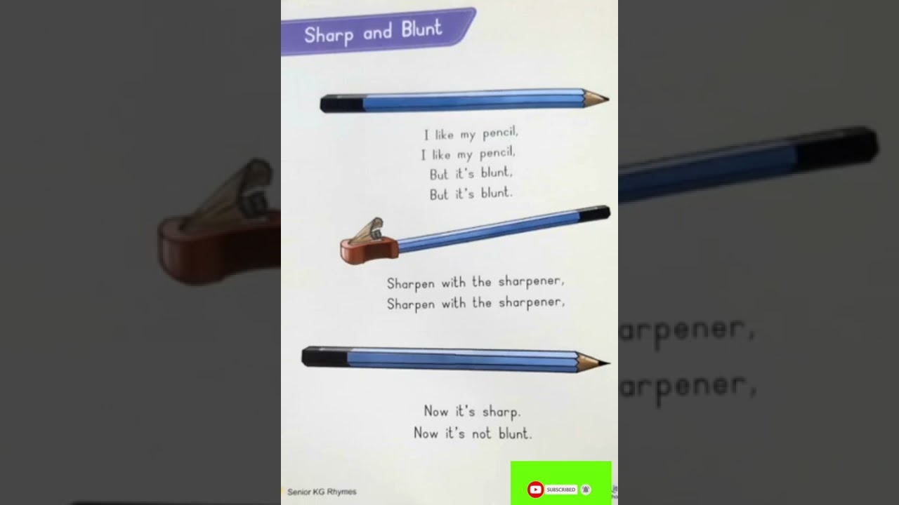 I Like my pencil rhyme . Kidzee Pudhukadai