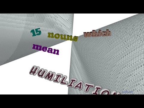 humiliation - 15 nouns similar to humiliation (sentence examples)