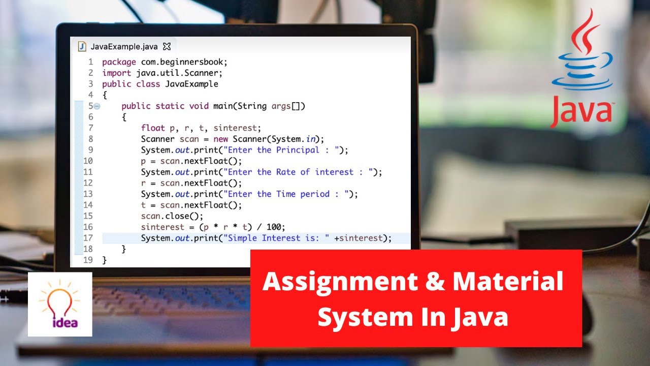 Assignment & Material System In Java | Java Project
