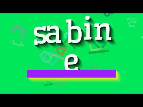 How to say "sabine"! (High Quality Voices)