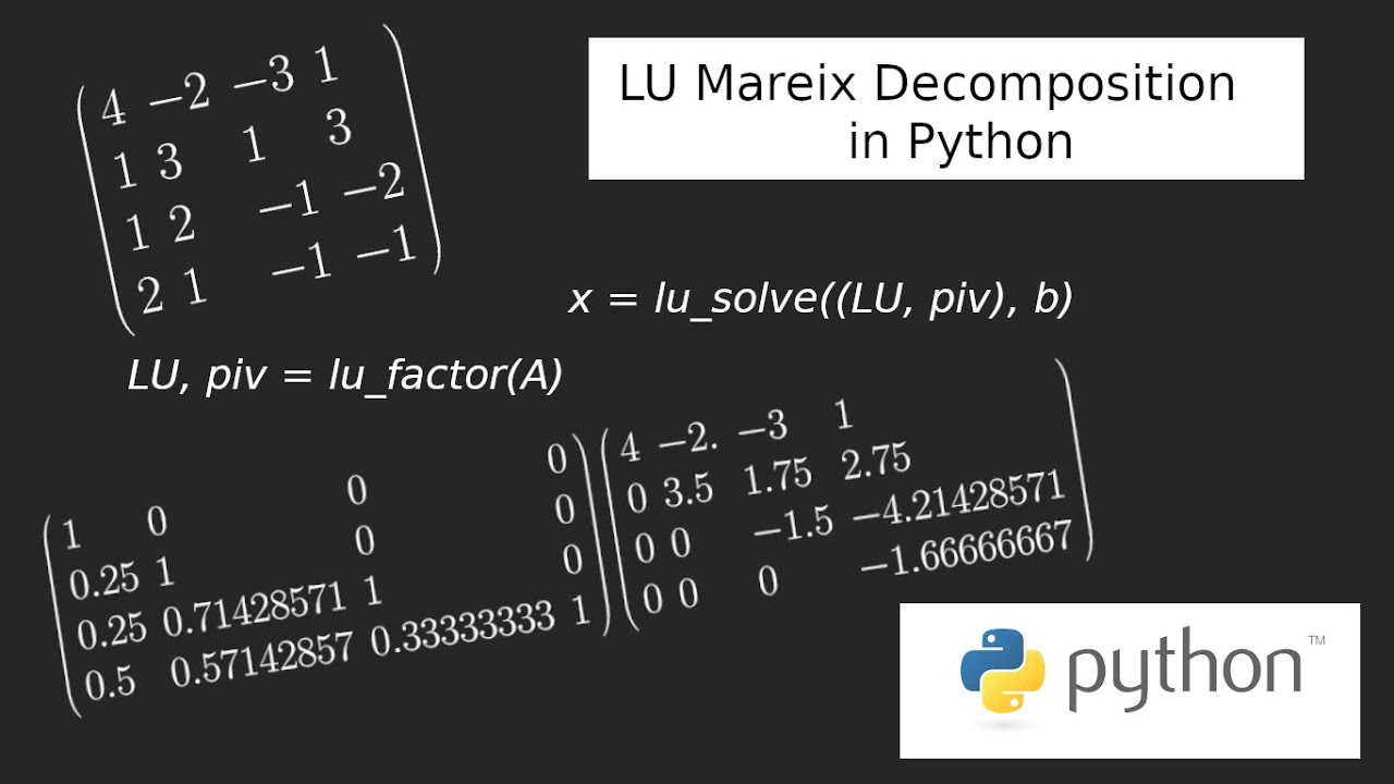 LU Decomposition in Python