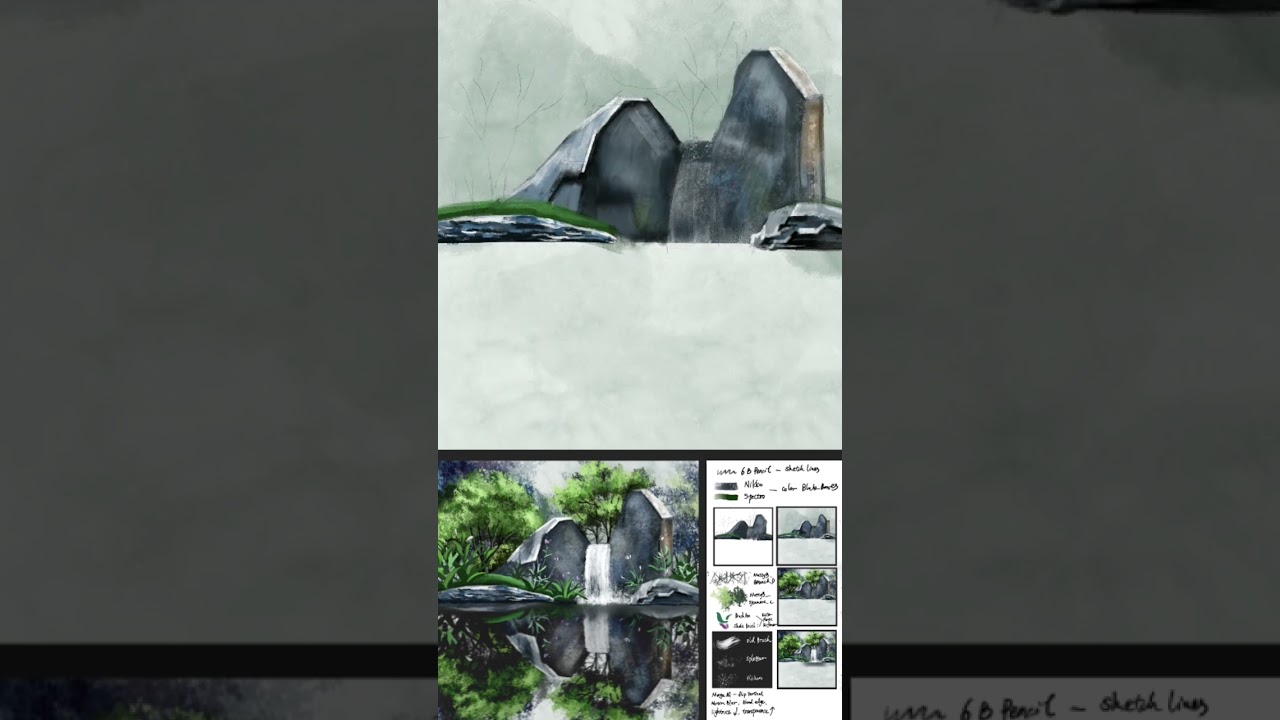Procreate Landscape Drawings Practice on iPad