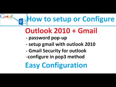 configure gmail account in outlook 2010 | how to configure outlook 2010 | outlook 2010 setup