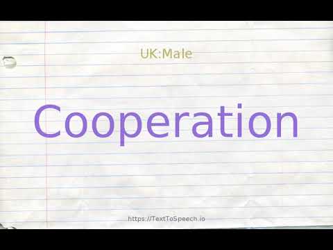 How to pronounce cooperation