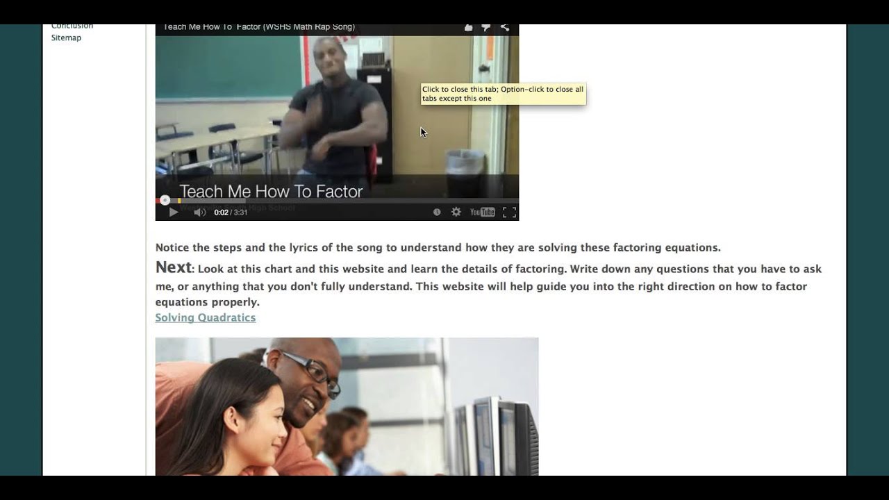 Intructor's guide for using Math Webquest
