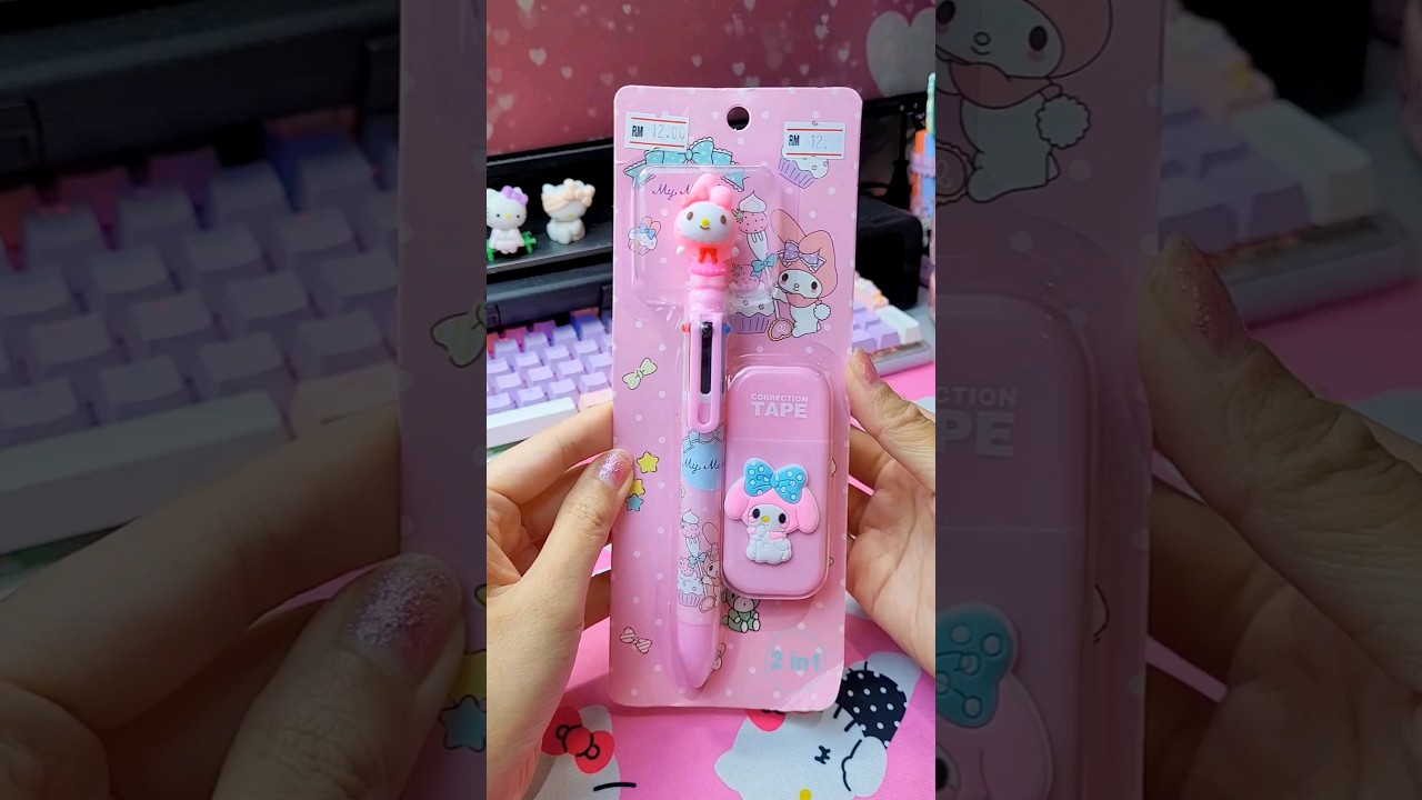 My Melody Stationery Set ASMR 💗 #schoolsupplies #sanrio
