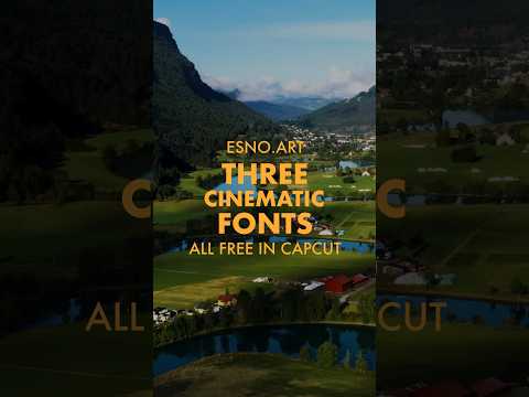 Here's some great fonts to use in your videos 📽 #tutorial #fonts #typography #cinematic #capcut