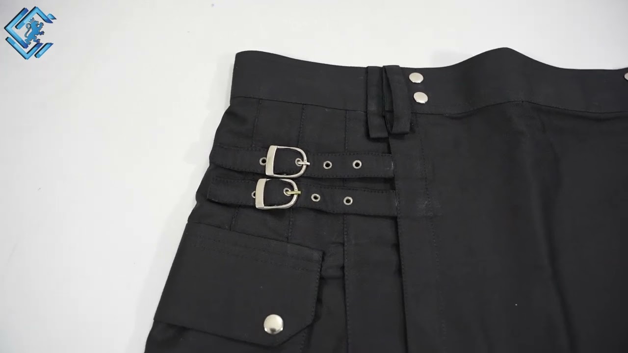 Men's Black Utility Kilt