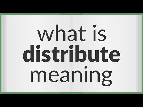 Distribute | meaning of Distribute