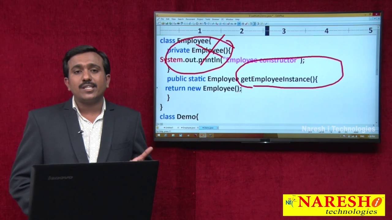 Private Constructors | Java Tutorial| By Mr.Satish.B