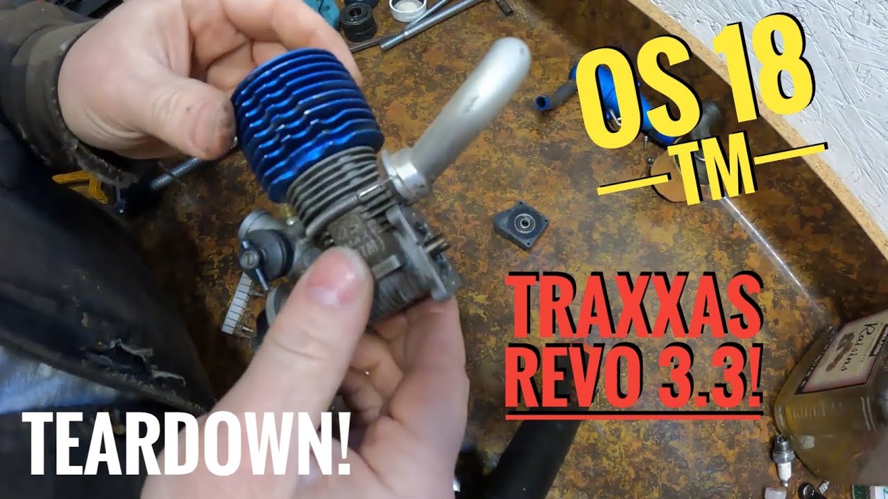 Traxxas Revo OS 18 TM Nitro Engine: Part 1! Disassembly!