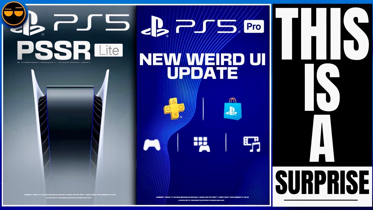 PLAYSTATION 5 - PSSR LITE ON BASE PS5 ?! / NEW PS5 UI OVERHAUL WEIRD UPDATE ! - THE FULL UI HAS NOW…