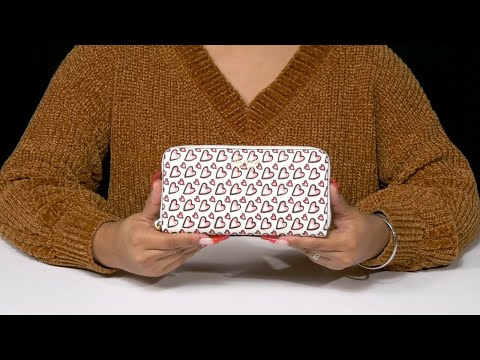 Kate Spade New York Morgan Valentines Heart Printed Zip Around Continental Wallet SKU: 9839301