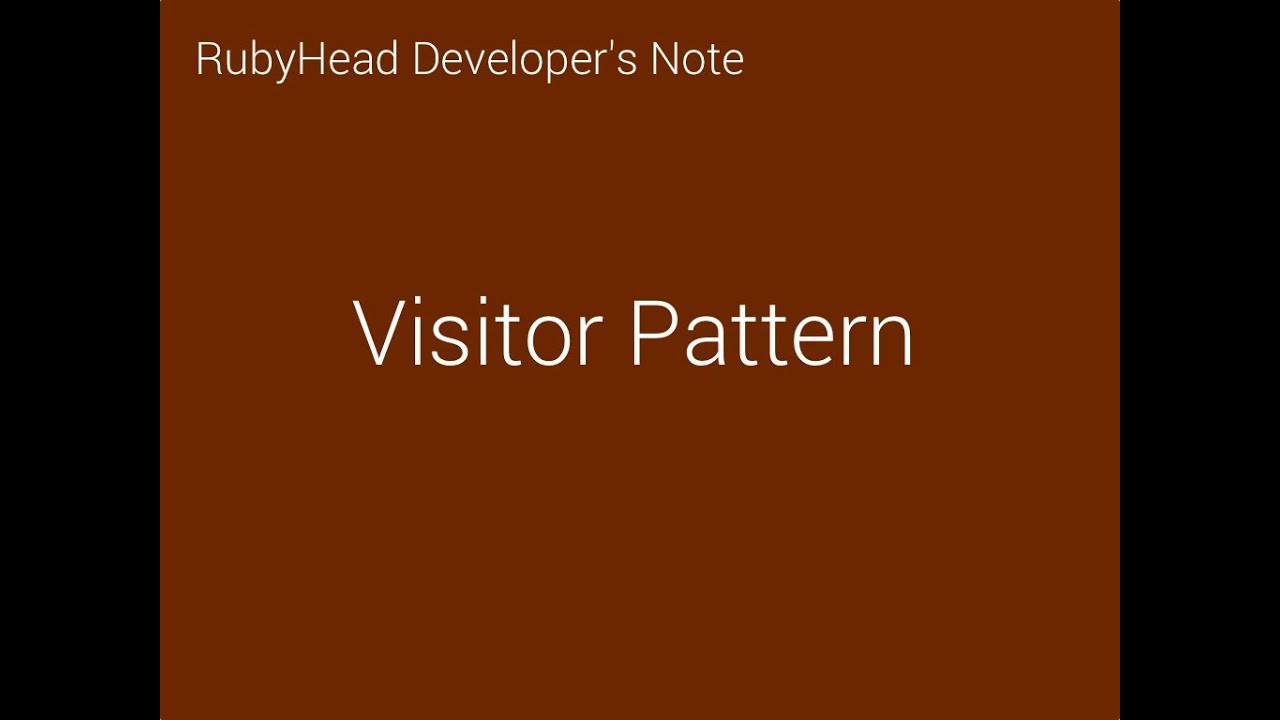 Visitor Pattern in Ruby