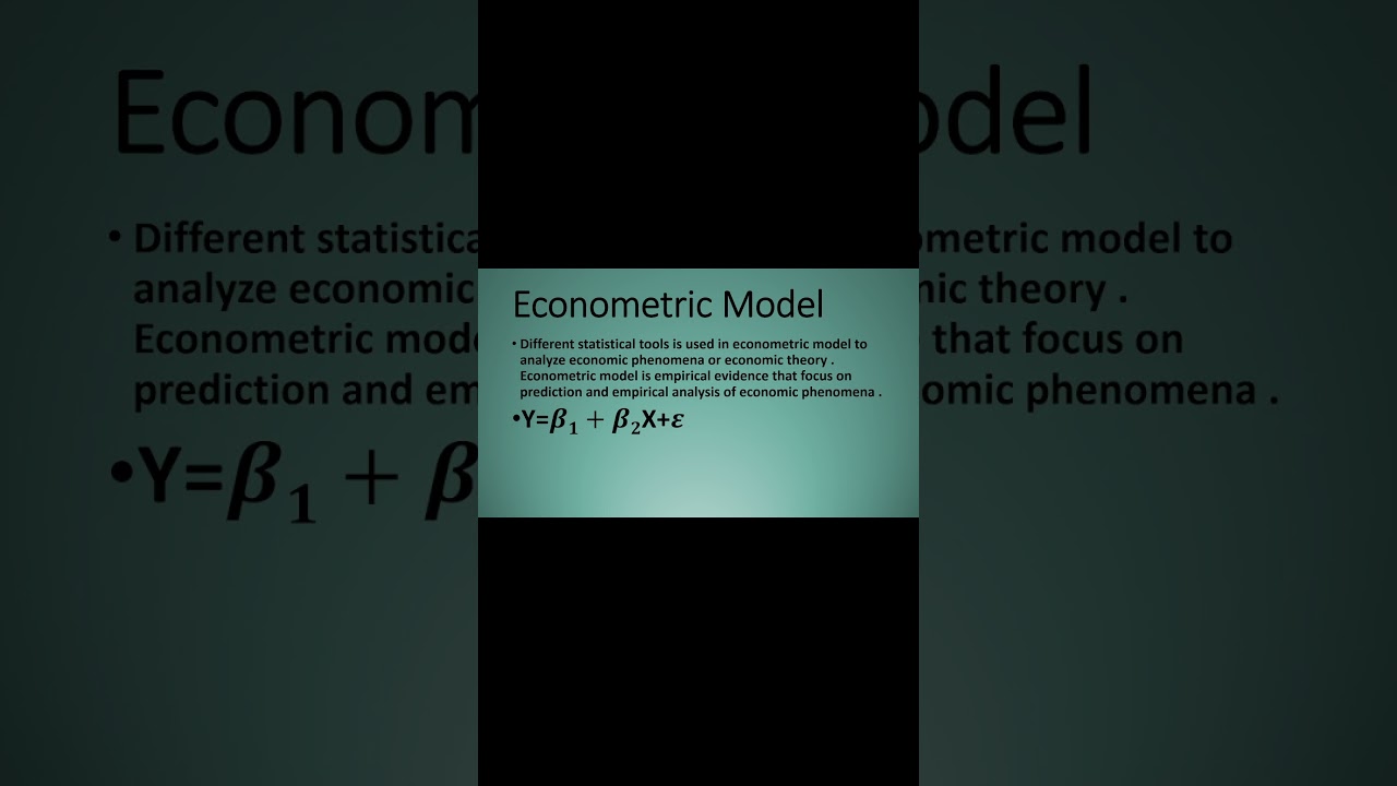 Econometric  Model #shortvideo