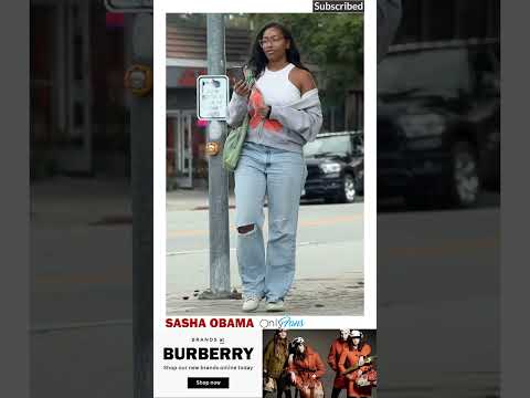 Sasha Obama! Go Braless!πβ€βπ₯ #sasha #obama @Burberry