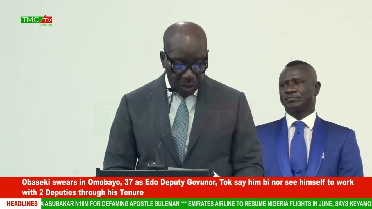 Obaseki swears in Omobayo, 37 as Edo Deputy Govunor