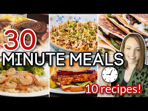 10 recipes that take 30 minutes or less! Perfect for a busy week!