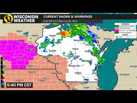 7-28-2021 - Wisconsin Severe Weather Radar Loop