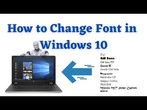 How to change font style in windows 10