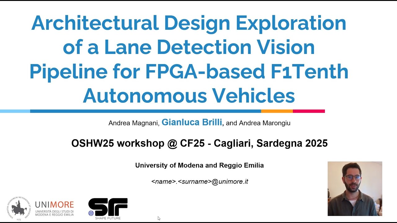 [CF25] Architectural Design Exploration of a Lane Detection Vision Pipeline for FPGA-based F1/10 AV