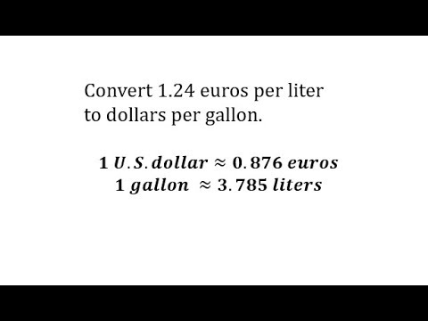 Dollars Per Liter To Dollars Per Gallon