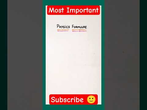Most important physics formula | physics formula sheet #physics #physicsshorts #shortsfeed #shorts