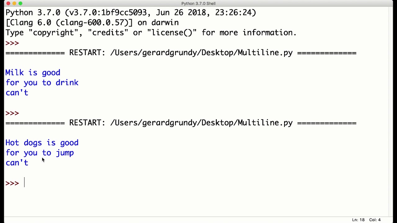 Python Day 12 Multiline String