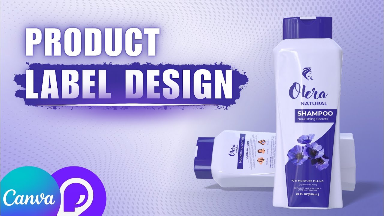 Shampoo Bottle Label Design in Canva | Product Packaging Design with Pacdora