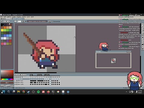 fishing pixel art and possibly game dev (note: there was no game dev)