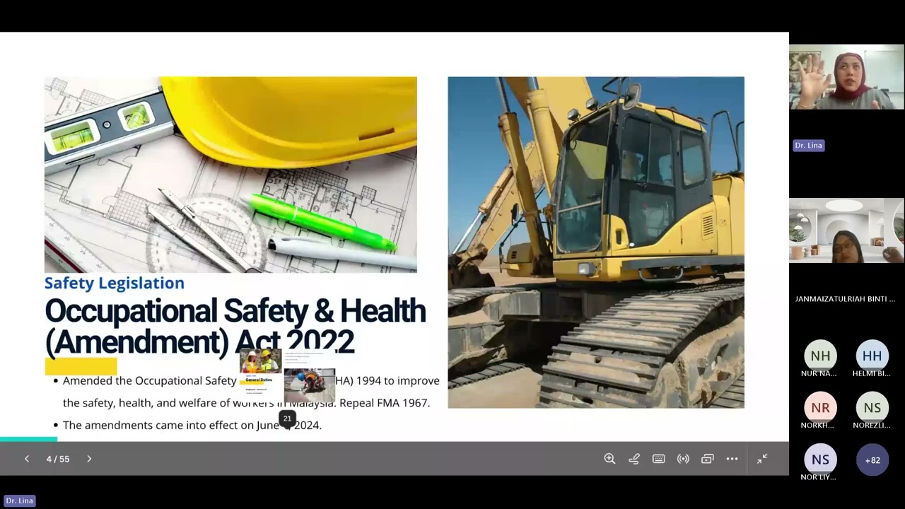 WEBINAR 2   Occupational Safety and Health Act OSHA 1994