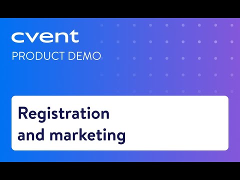 Registration and marketing