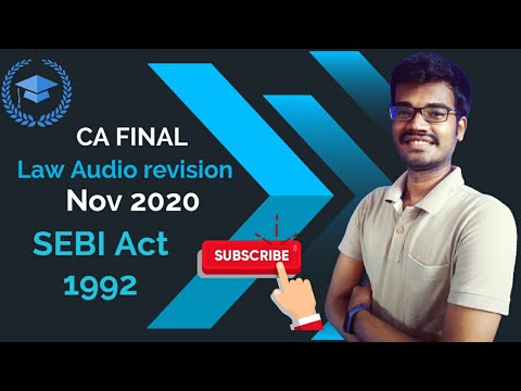 SEBI Act 1992 | Ca final law audio revision