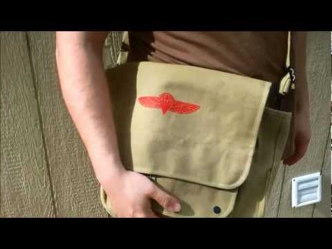 Olive Drab Vintage Israeli Paratroopr Shoulder Messenger Bag Of ...