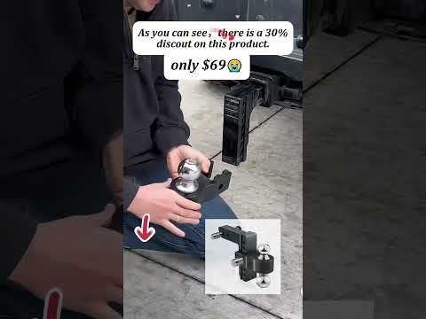 6” Adjustable Trailer Hitch! #towin #truck #hauling #ball #hitch #fyp