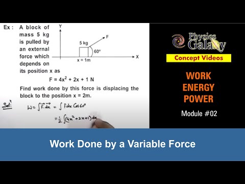 Class 11 Physics - Work Energy Power - #2 Work Done by a Variable Force - For JEE and NEET Video ...