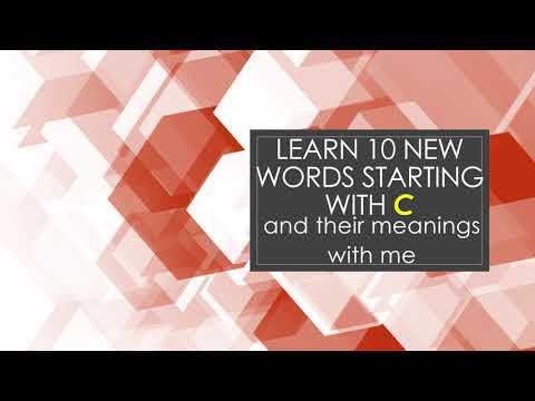 Learn TOP 10 words starting with C | with meaning | from dictionary | improve your vocabulary |